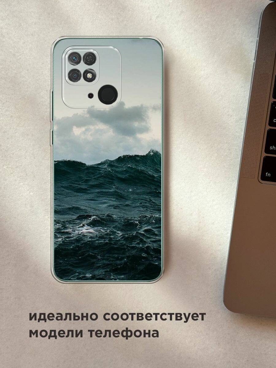 Чехол на Xiaomi Redmi 10C / Сяоми Редми 10C с принтом "Волны 11" — фото 1