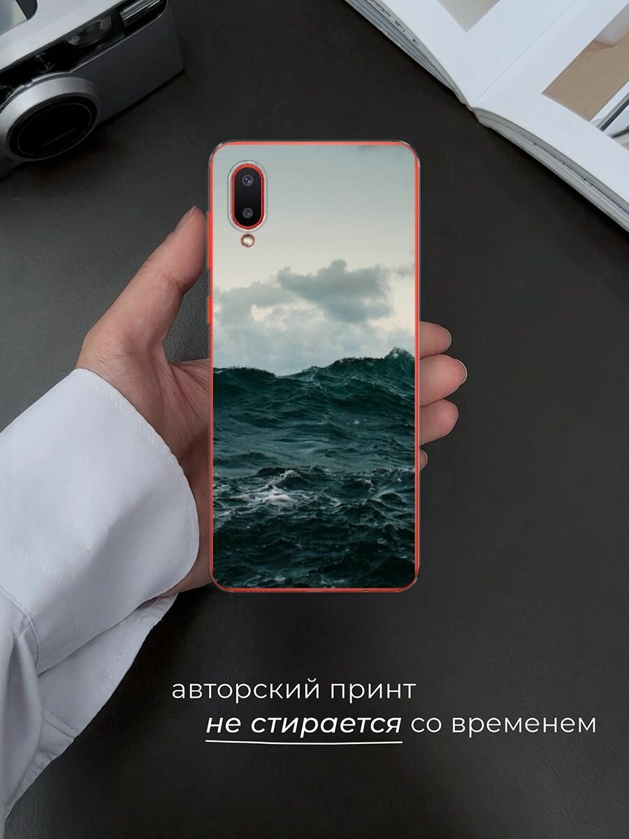 Чехол на Samsung Galaxy A02 / Самсунг Галакси А02 с принтом "Волны 11" — фото 1