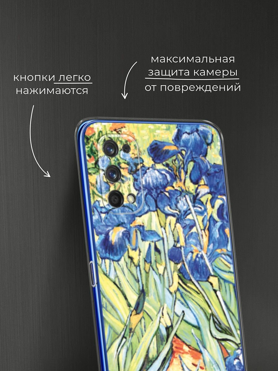 Чехол на Realme 7 Pro / Реалми 7 Про с принтом "Ирисы Ван Гог" — фото 1