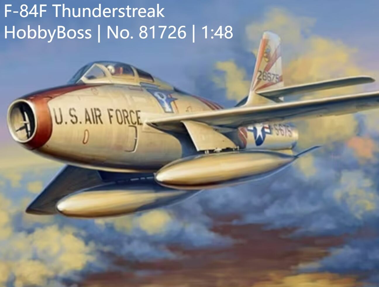HOBBYBOSS 1/48 81726 F-84F Thunderstreak Тандерстрик сборная модель самолета