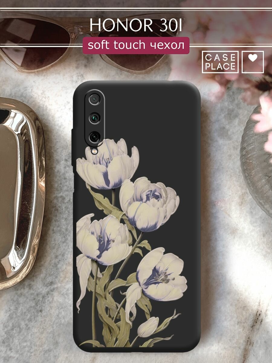 Чехол на Honor 30i / Хонор 30i с принтом "Серые бутоны 2"