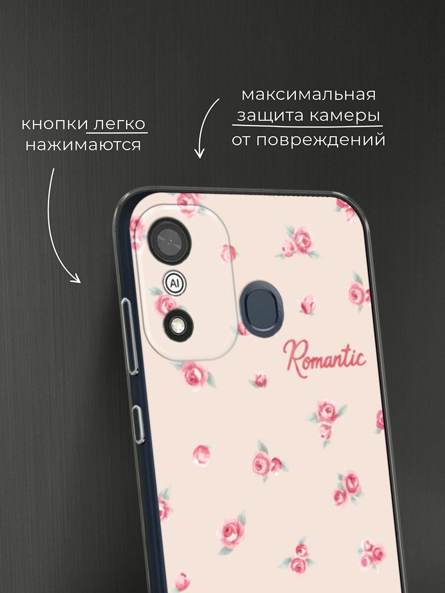 Силиконовый чехол на Itel A27 / Ител А27 с принтом "Romantic" — фото 1