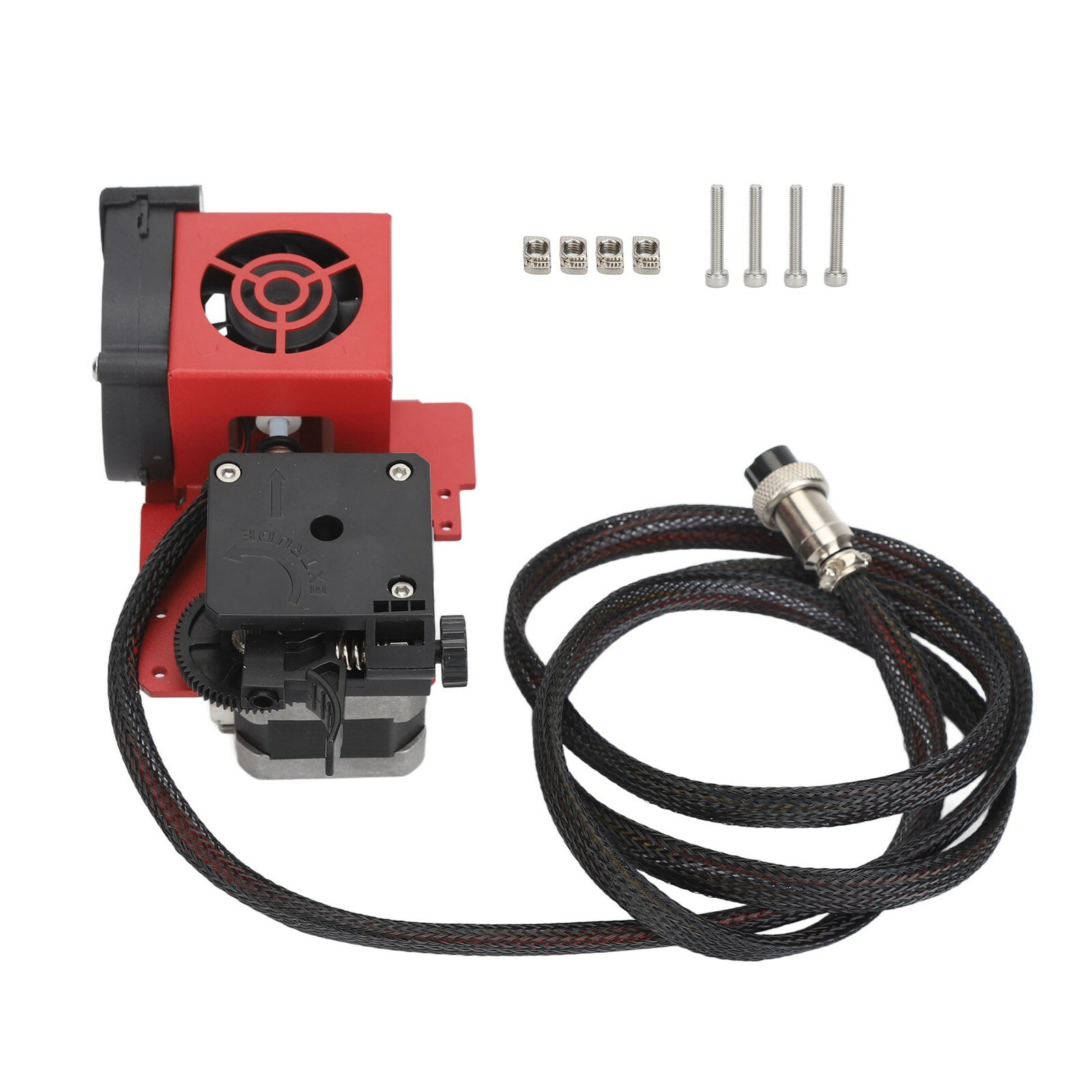 3D принтер прямой привод экструдера из алюминия и латуни с быстрым теплоотводом для PYRAMID, материал: алюминий, латунь, подходит для большинства 3D-принтеров на 12V