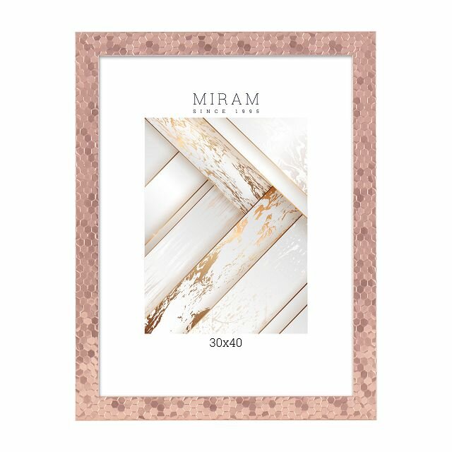 Мирам фоторамка соты 300x400 мм розовое золото пластик декор для фото для интерьера