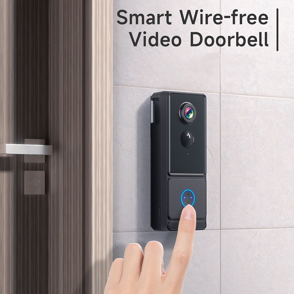 Беспроводная умная видеодомофонная камера с кольцевым звоночком, 1080P HD, двусторонний звук, IP65, ИИ-определение человека