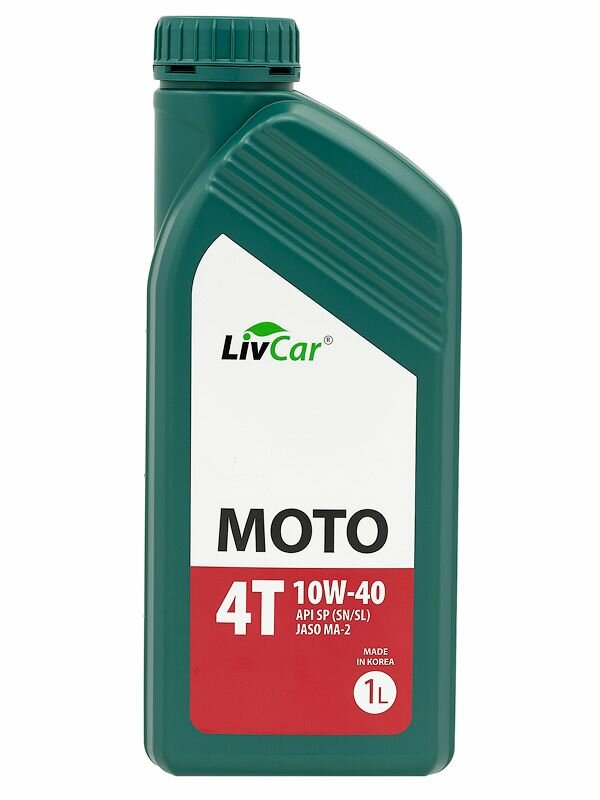Моторное масло LIVCAR MOTO 4T 10W40 API SP (SN/SL) JASO MA-2 (1л)