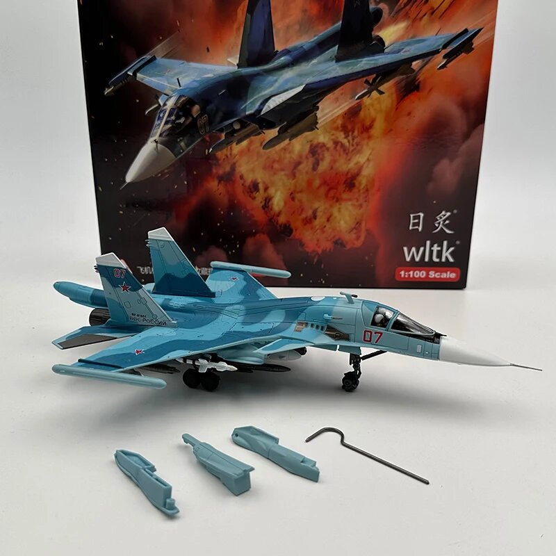 Модель самолета Су-34 из металла 1/100