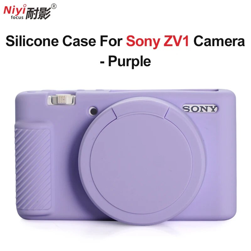 Чехол NiYi для Sony ZV1 Фиолетовый, With Film Glass, ZV1 Jelly Purple