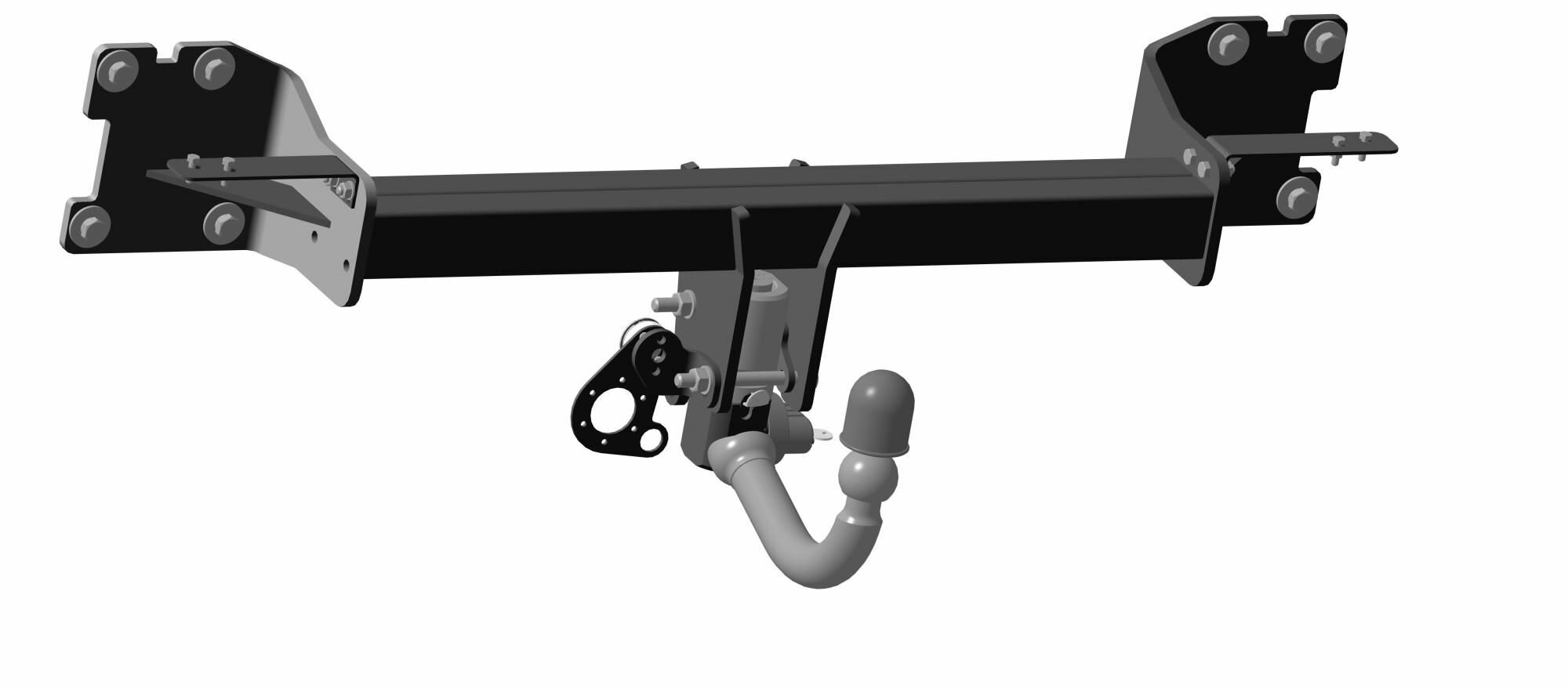 Фаркоп (ТСУ) для Volkswagen Touareg 2018-н. в./ Porsche Cayenne Coupe (PO536) 2019-н. в. (без электрики) / Фольксваген Туарег