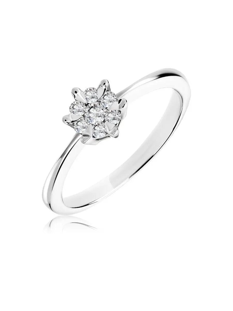 Кольцо помолвочное, желтое золото, 585 проба