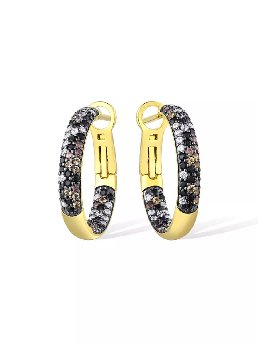 Серьги, серебро, 925 проба, фианит