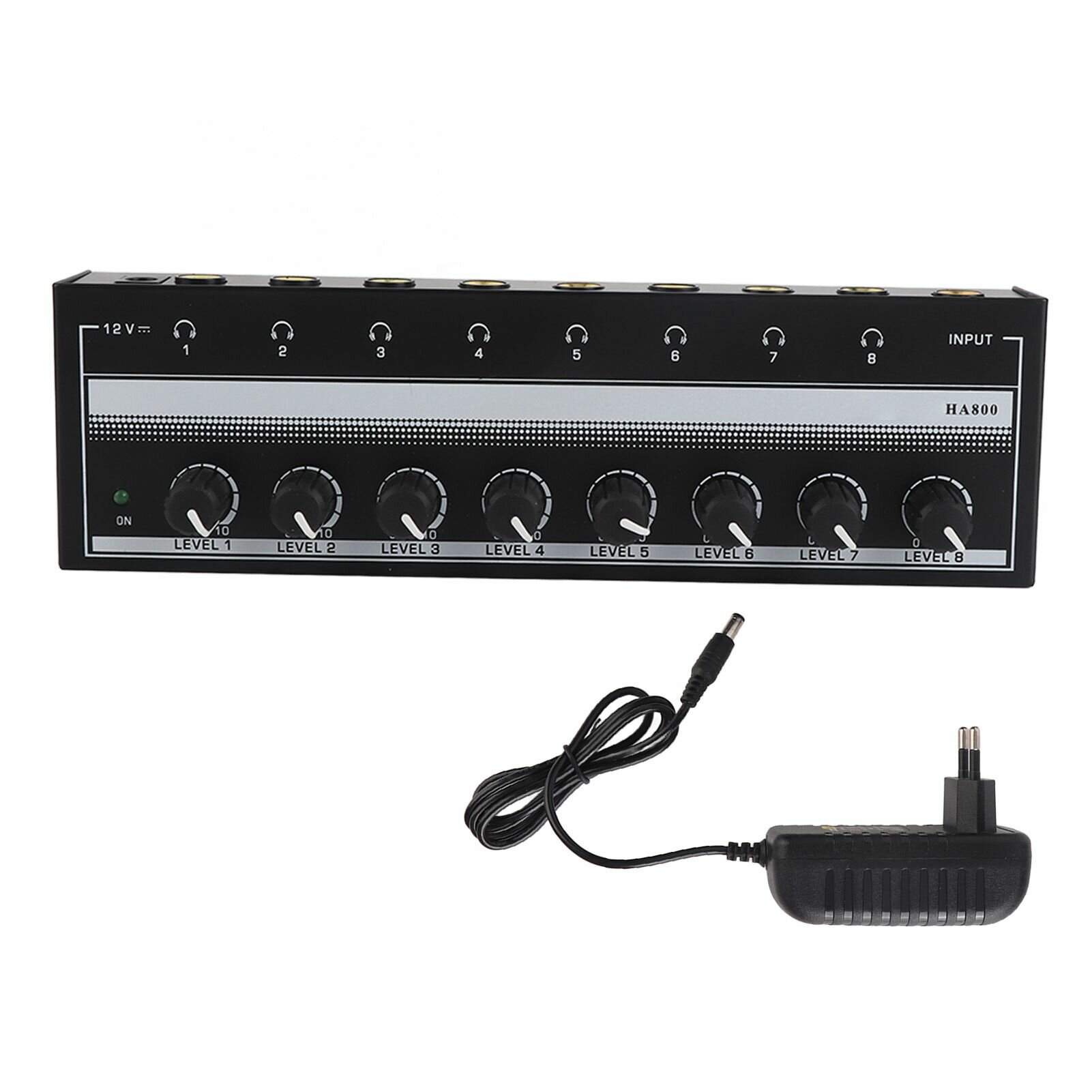 8-канальный портативный усилитель для наушников. Металлический стереоусилитель для студийного мониторинга и живых выступлений.