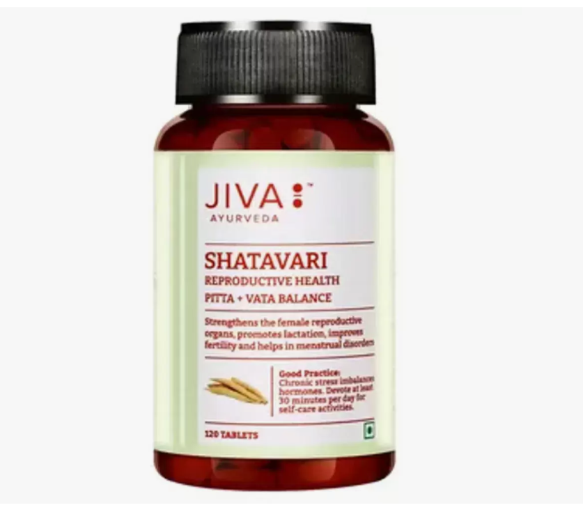 Джива Шатавари - Shatavari Jiva, омолаживает, для общего укрепления и поддержания женского здоровья, 120 таблеток массой 500 мг