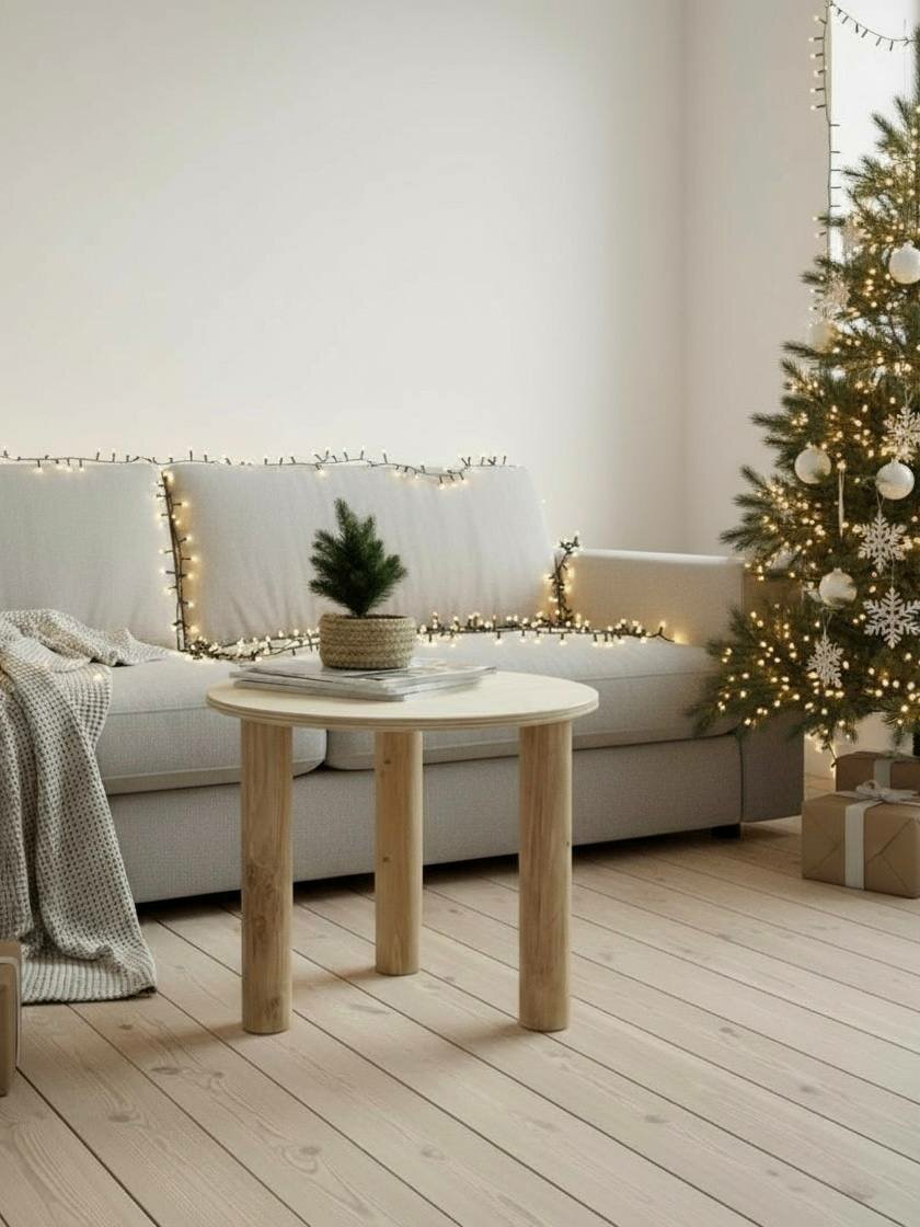 Журнальный стол в стиле джапанди без покрытия