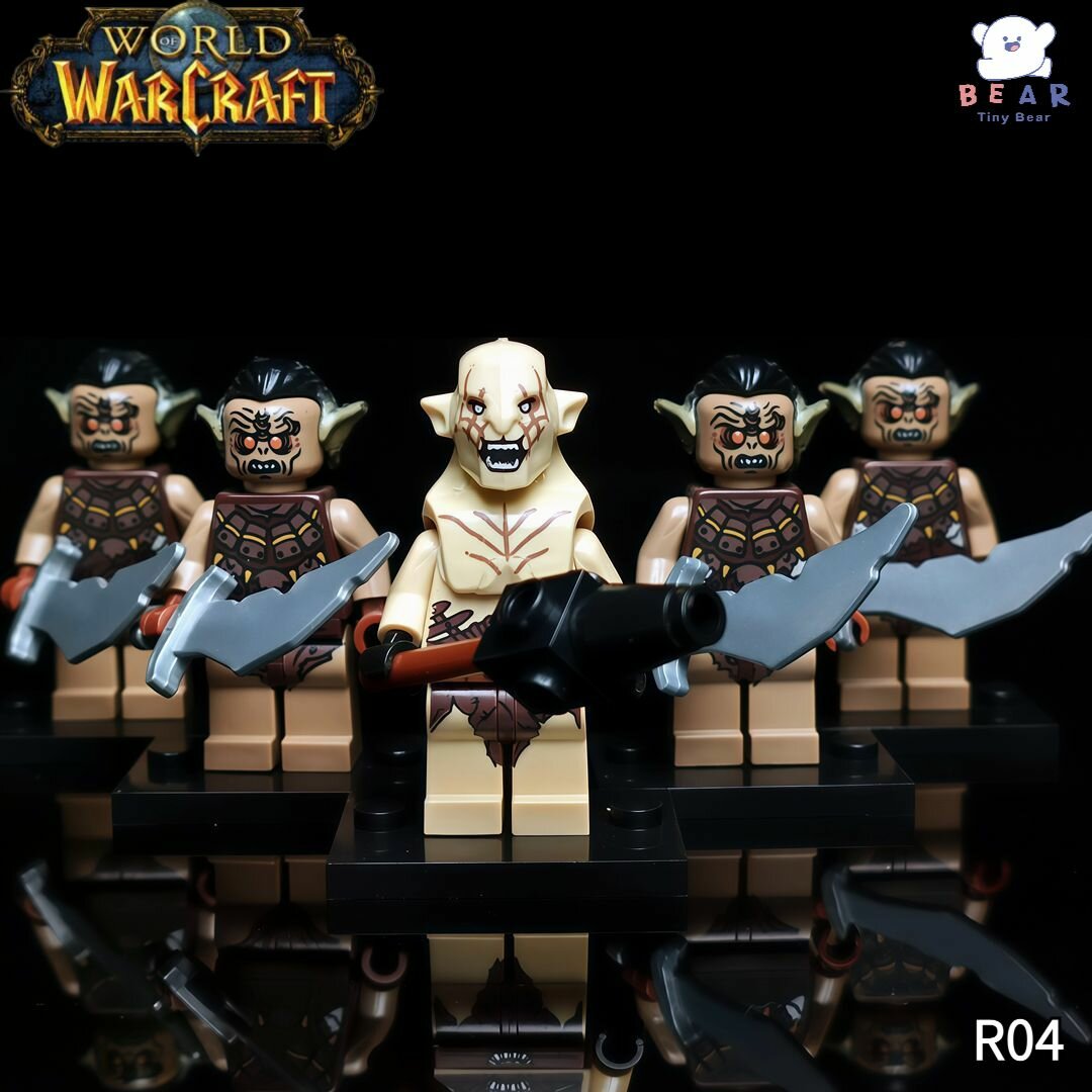 Модель минифигурки армии орков, модель строительного блока армии Warcraft, конструкция сцены MOC, 5 штук, совместимы с легo конструкторами