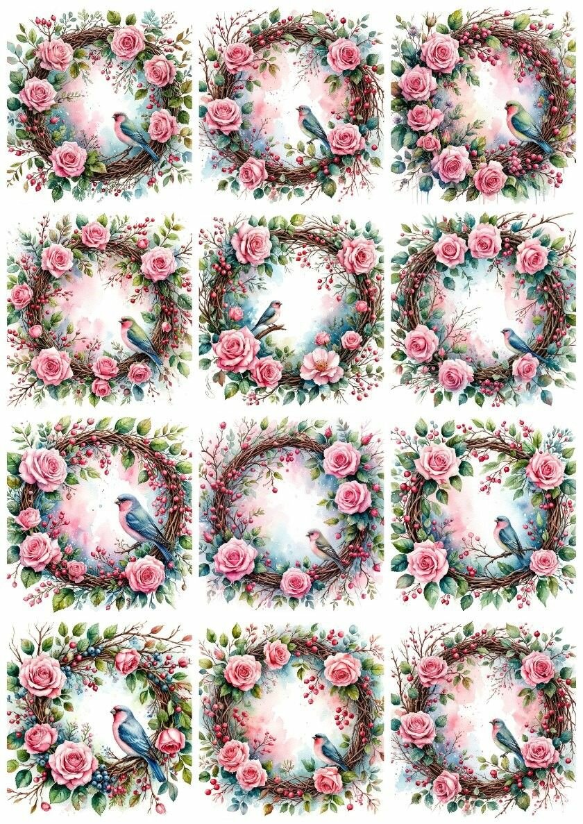 Водорастворимая картинка для мыла А4 "Птицы"