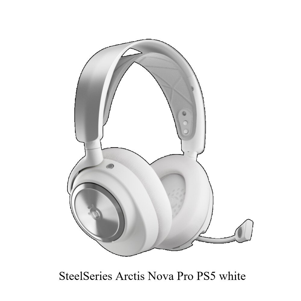 SteelSeries Arctis Nova Pro PS5 Беспроводная игровая гарнитура для ПК и Playstation с ANC 2,4 ГГц и Bluetooth-гарнитурой