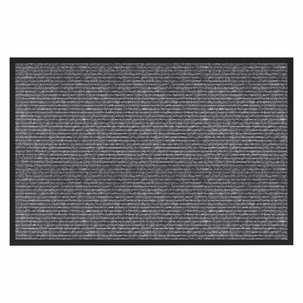 Коврик придверный 60х90 см, серый, влаго-грязезащитный, 450 г/м2, ребристый, PRIMILA (примила) EXTRA, 701024, 701024