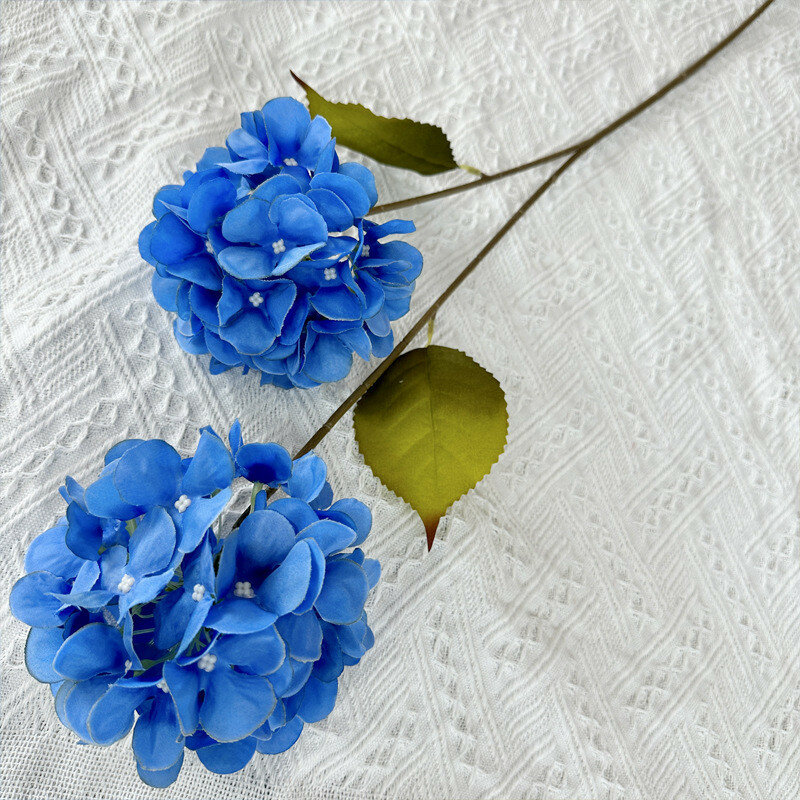 Искусственная гортензия макрофилла декор для свадебных мероприятий и домашнего интерьера темно-синий