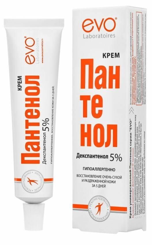 Крем для тела EVO "Пантенол" для ухода за раздражённой, сухой и склонной к шелушению кожей