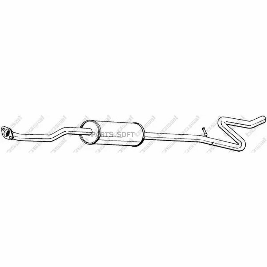 Глушитель CITROEN C3 (02-09) средняя часть BOSAL от официального дистрибьютора, BOSAL, артикул 288617