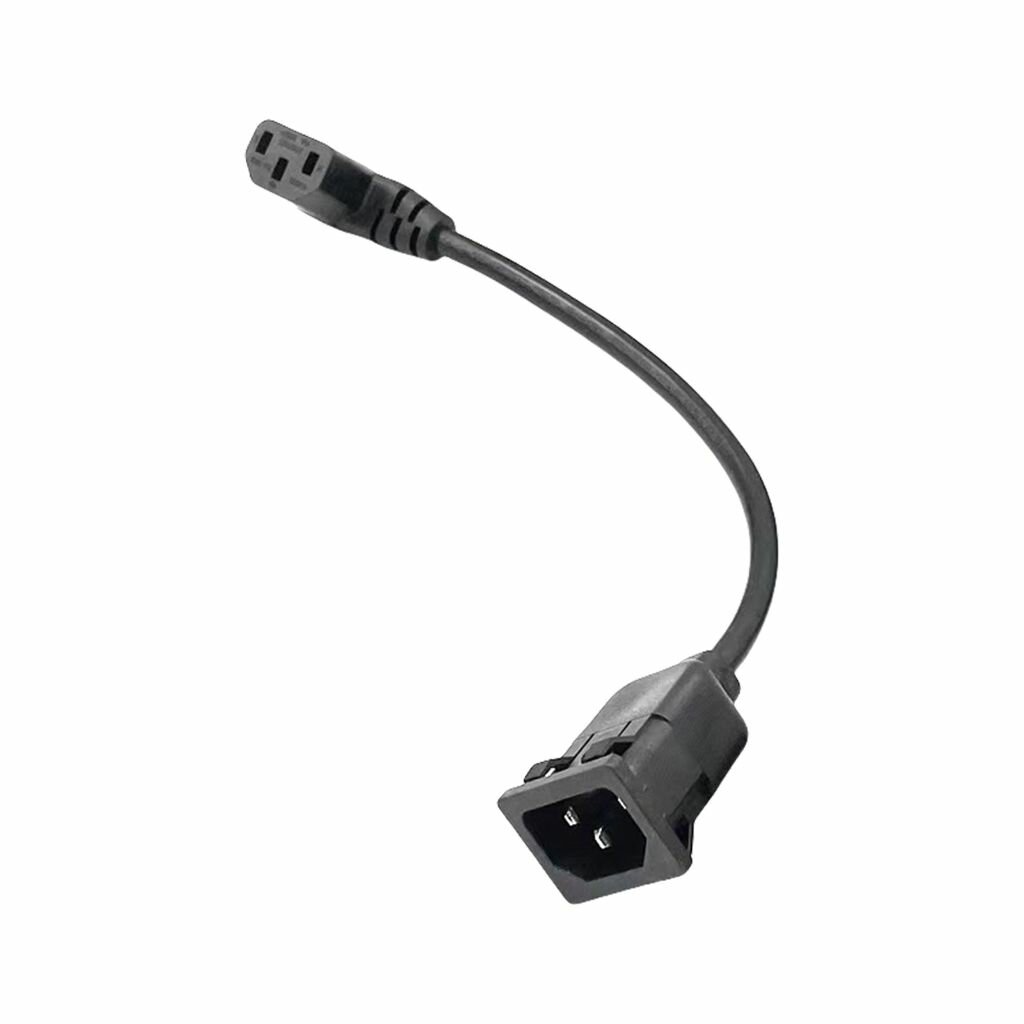 Кабель-переходник, Кабель питания с угловой вилкой C13 к защелкивающейся вилке C14 25 см