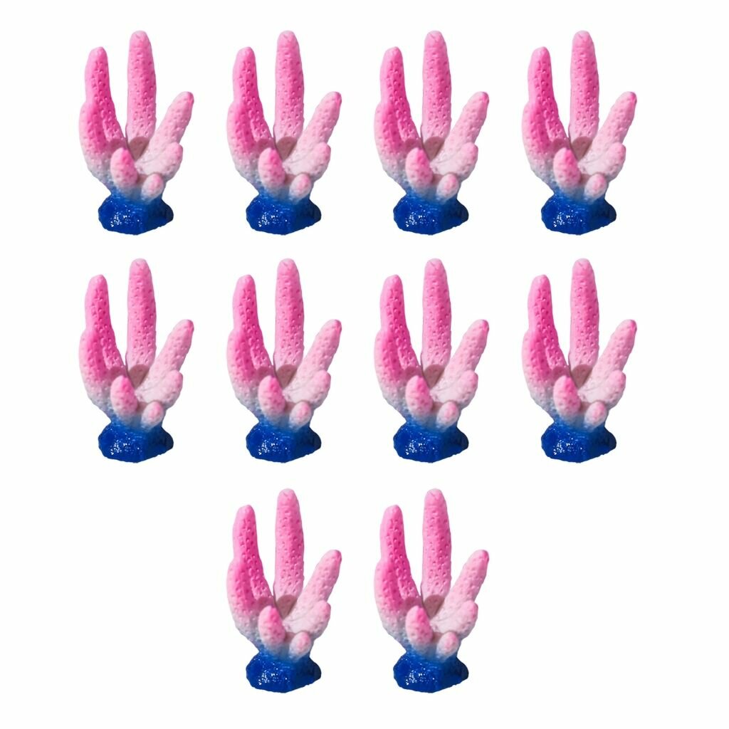 Декорация для аквариума, Декорация аквариума - реалистичный коралл A, цветной, 1 пакет, 10 штук