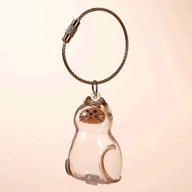 Компактный флакон Keepsake, для хранения кошачьих усов и шерсти домашних животных, с брелоком