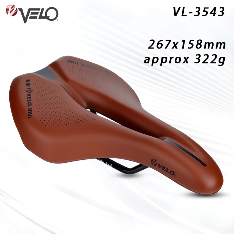 VELO VL-3543 велосипедное седло для горных велосипедов Коричневый, VL-3543 Brown 1pc