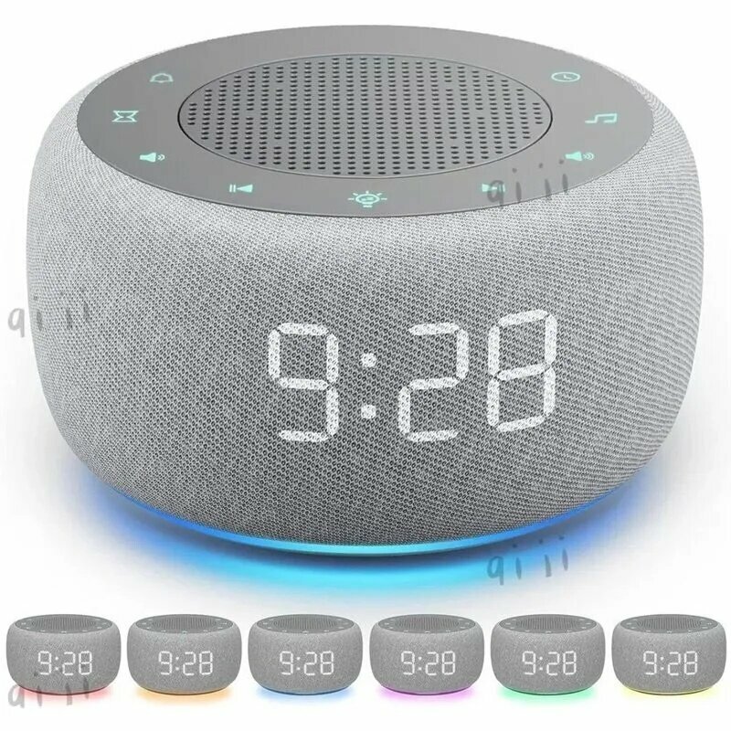 Мини Bluetooth колонка с белым шумом и ночником, для сна, портативная, компактная, [5 цветов подсветки], до 10 часов работы