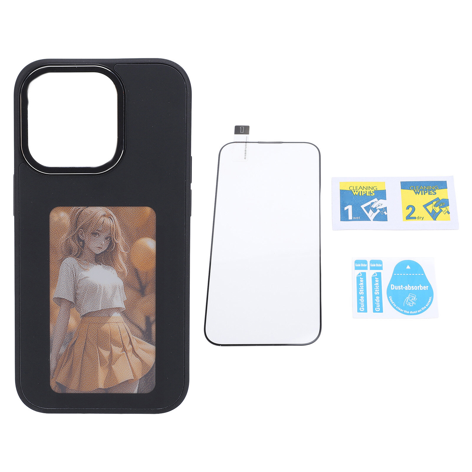 Чехол для iPhone 14 с NFC-дисплеем (e-ink), TPU, антистатический