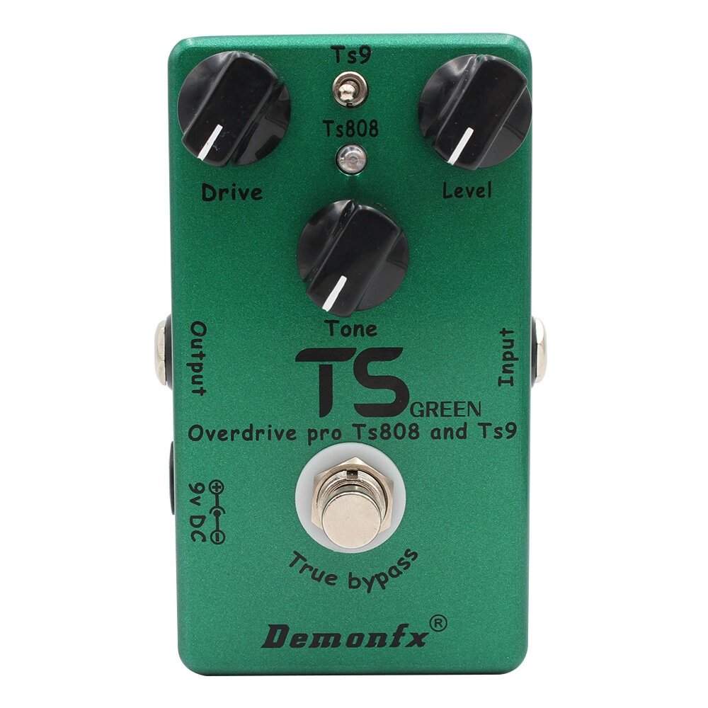 Подлинный TS9/TS808 Overdrive Гитарный Эффект-Педаль с Трубной Эмуляцией, Зеленый Цвет, Одиночная Блок-Педаль для