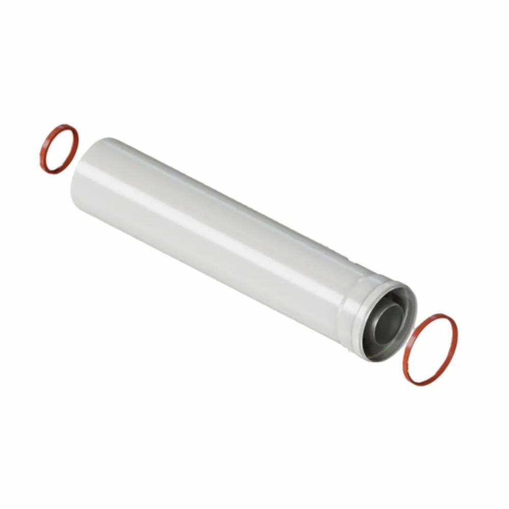 Удлинитель для коаксиального дымохода KRATS D60/100, длина 500 мм.