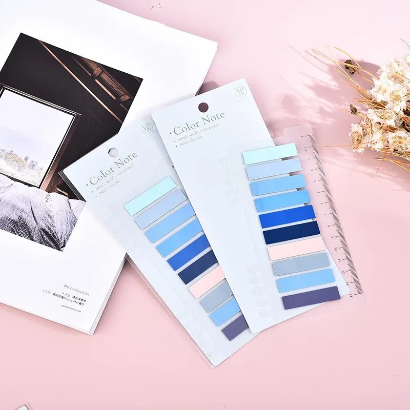 Цветной самоклеящийся блокнот, липкие заметки, закладка, маркер, наклейка для заметок, бумага, офисные школьные принадлежности