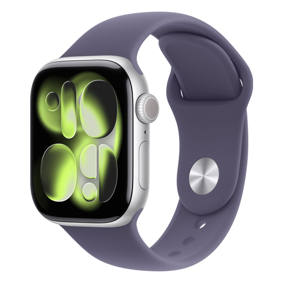 Умные часы Apple Watch Series 11, 42mm, Silver Aluminum Case with Purple Fog Sport Band, S/M