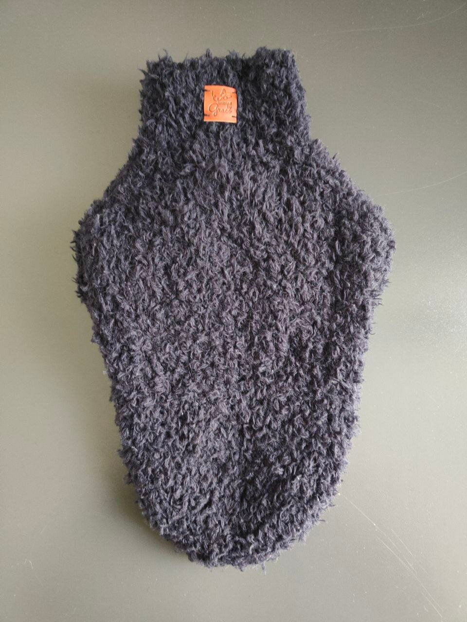 Свитер Шубка синяя для собак мелких пород Йорк Той-терьер Чихуахуа и кошек, размер S