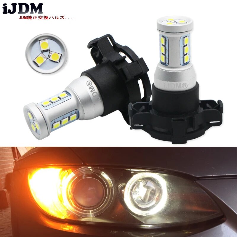 2 шт. LED PY24W желтые лампы для BMW E90/E92/F10/E83/F25/E70/X6