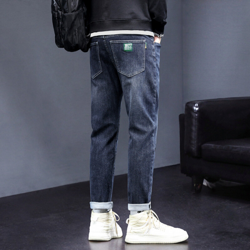 Слим тапер джинсы Rong Осенние популярные модели два цвета классические оттенки универсальные мужские джинсы, Размер_38