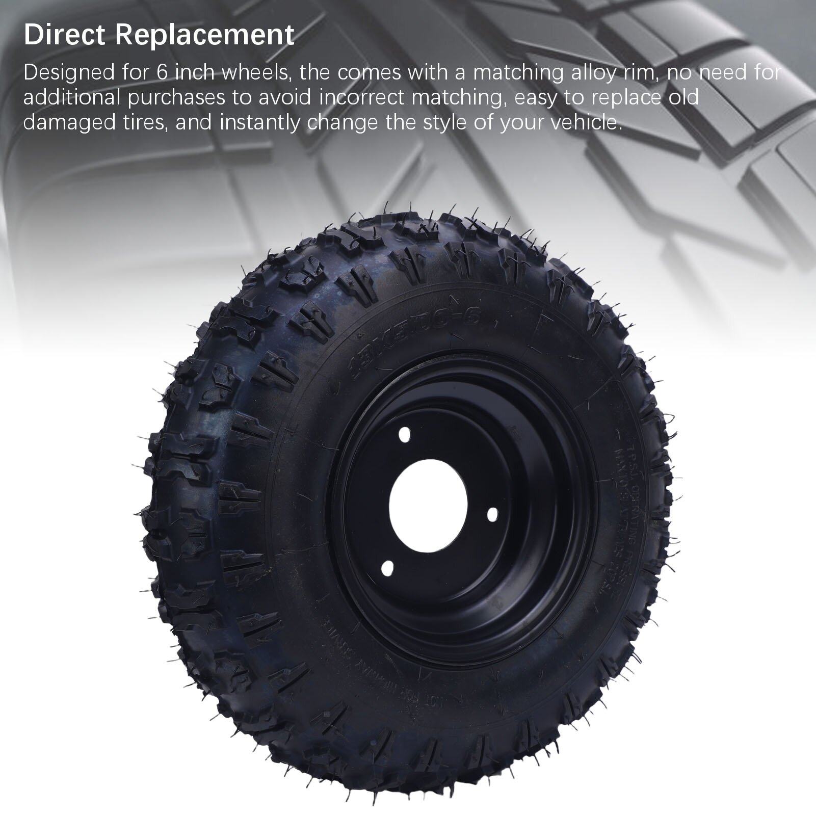 13x5.00-6 обод колеса шина в сборе 6 дюймов улучшенная тяга ударопрочный для картинга дрифта трайка квадроцикла ATV