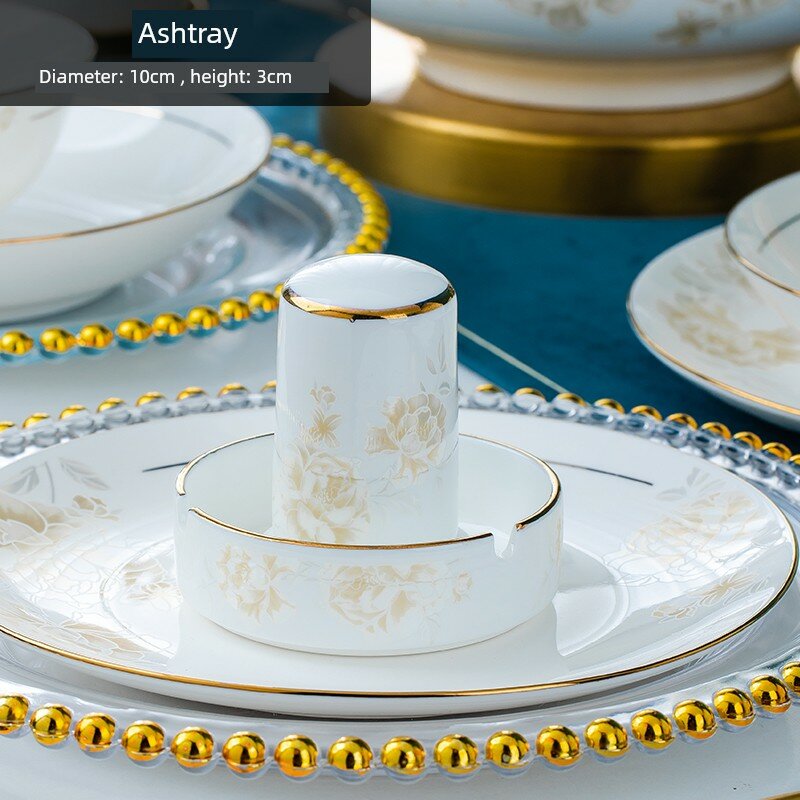 Набор посуды из Цзиндэчжэня: миска для риса, тарелка, суповая миска, новая китайская простая миска для лапши, набор