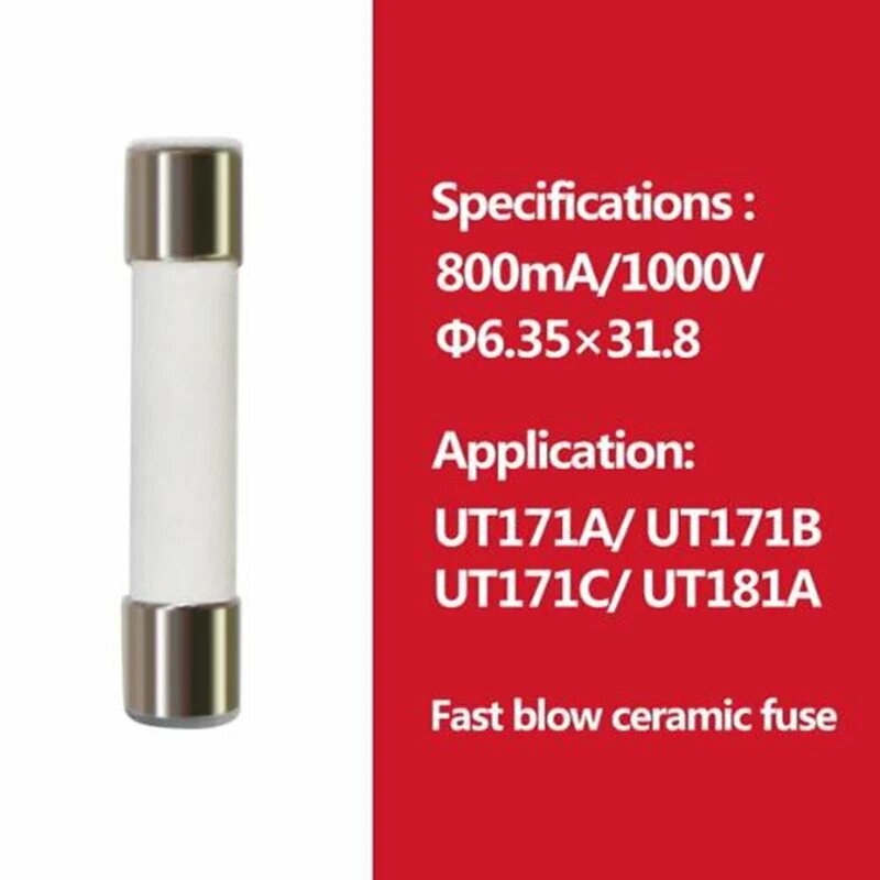 UNI-T керамический предохранитель 800mA/1000V