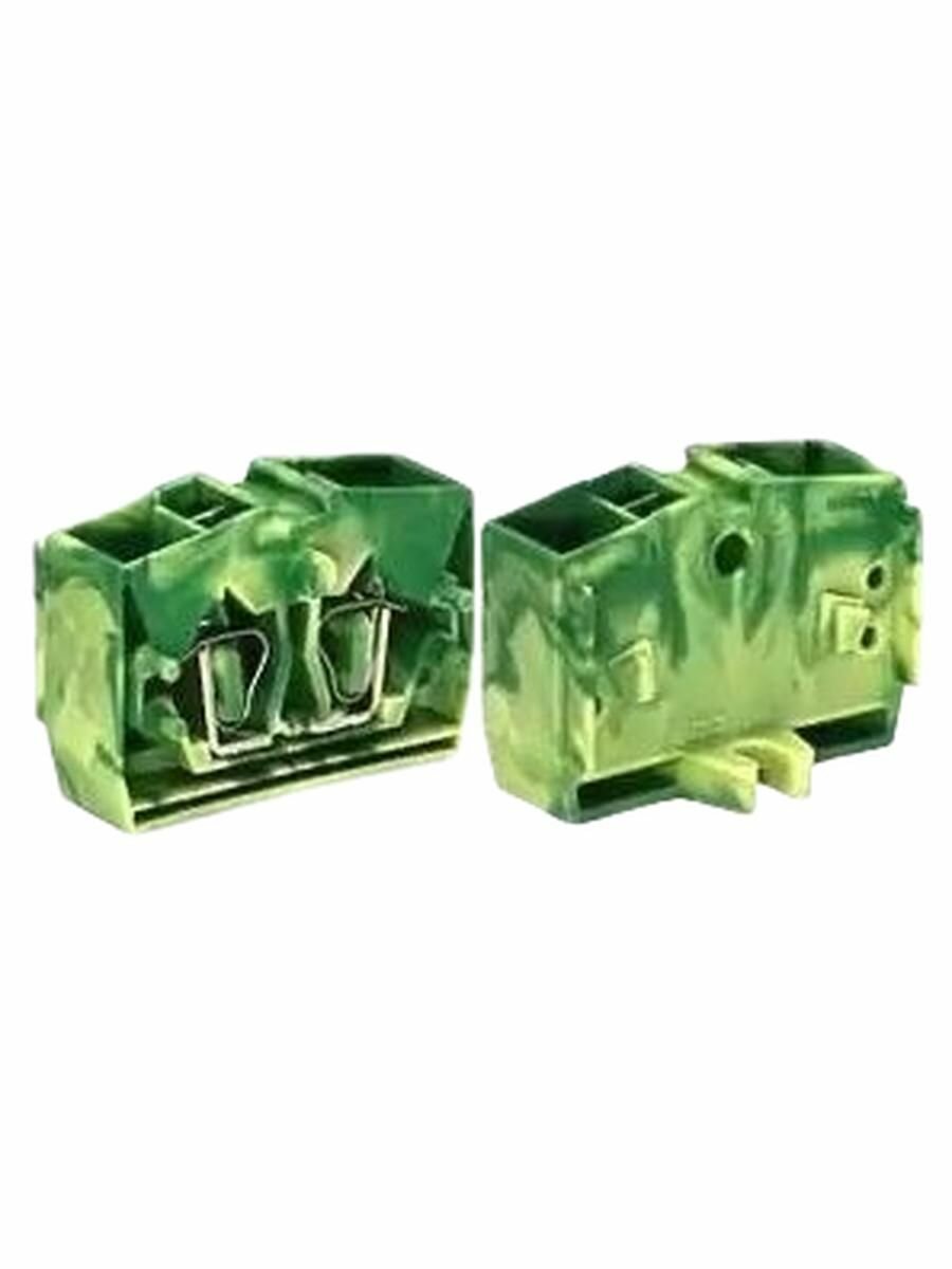 Wago 4-проводная торцевая клеммная колодка без кнопки с фиксирующим фланцем 10 шт