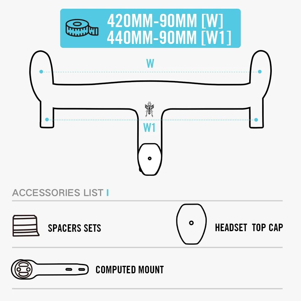 Labon VERO Карбоновый дорожный руль 440-90mm