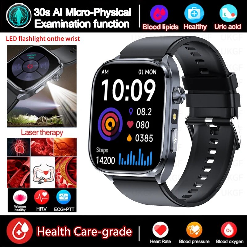 Умные часы 2025 ECG+PPG AI для мужчин