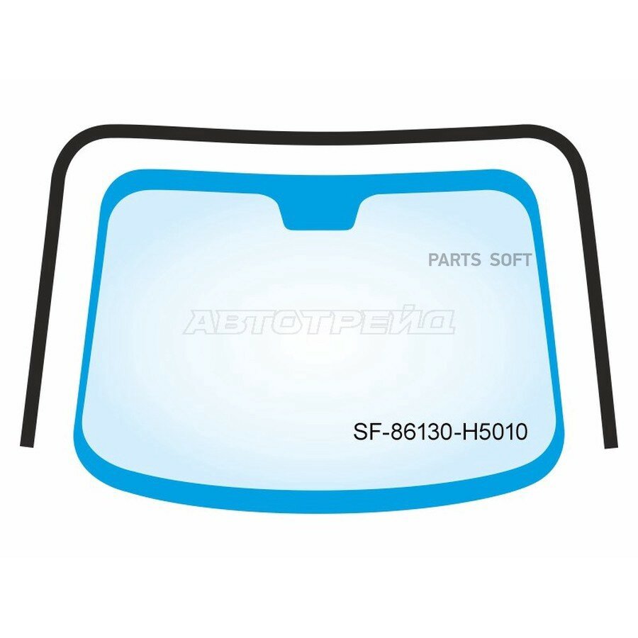 Молдинг лобового стекла (П-образный) Hyundai Solaris 17-22 / Accent 17- SAT SF-86130-H5010 | цена за 1 шт
