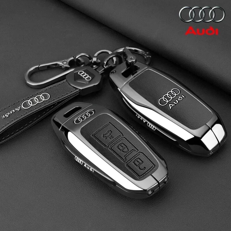 Автомобильный брелок для ключей Audi, gun black ring