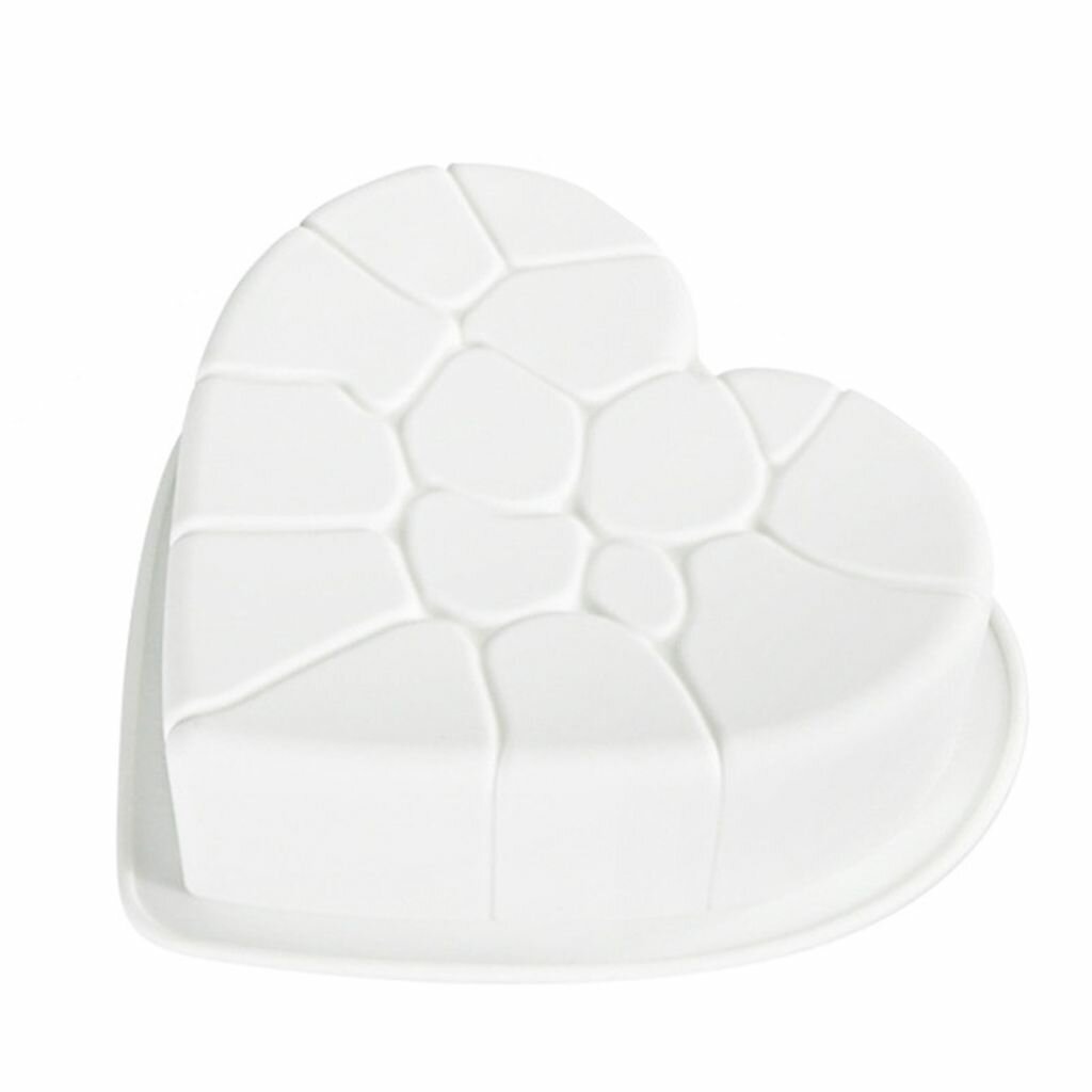 Силиконовые формы для муссовых тортов в форме треснутого сердца, антипригарные, для украшения, изготовления свечей, мыла, легко моются