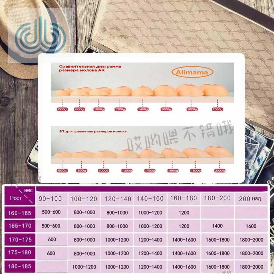 Имитатор женской груди накладная грудь силиконовая 500G