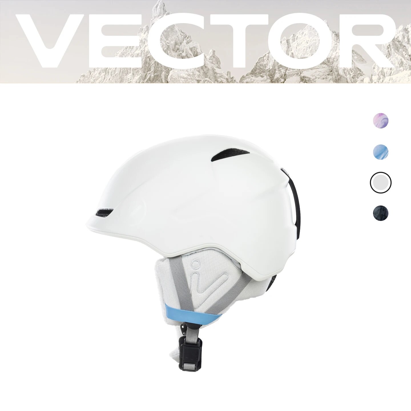 VECTOR лыжный шлем Белый, L (60-61CM), Ski Helmet 3