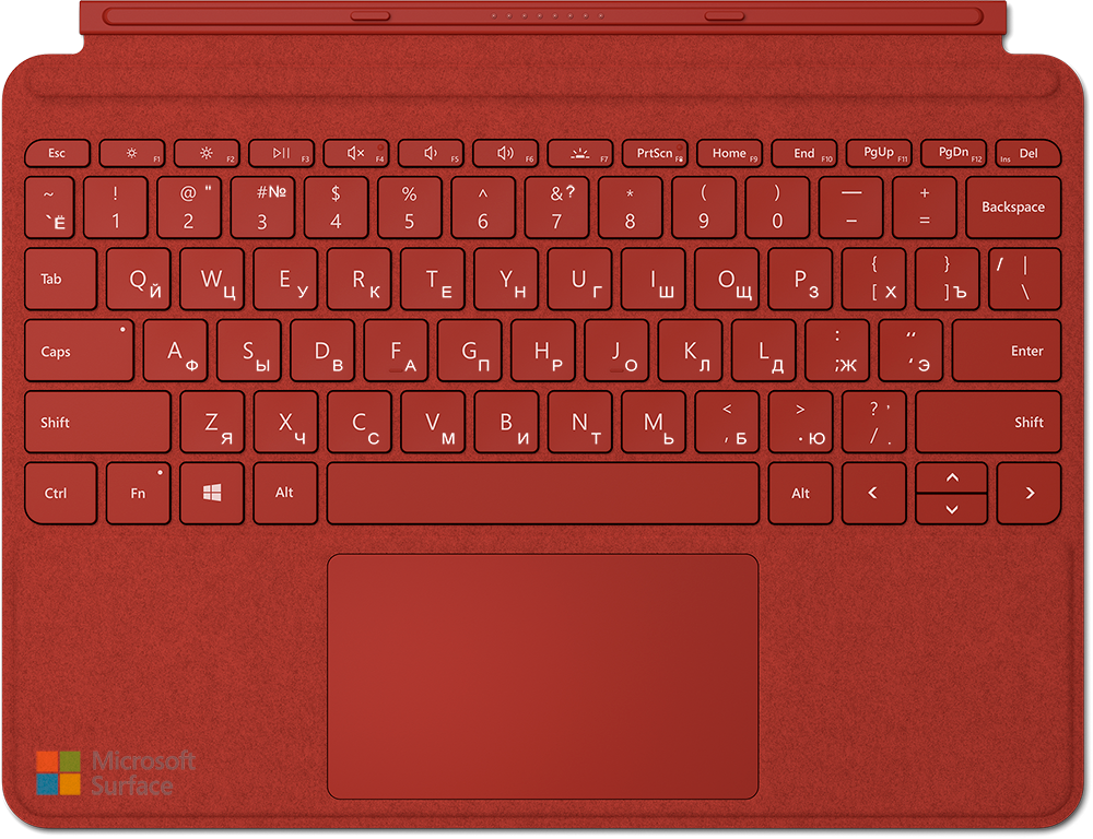 Клавиатура Microsoft Surface Go Signature Type Cover (Poppy Red) RUS